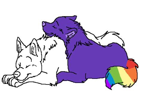 Pixilart Wolf Cuddles By Scared Boi