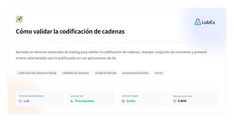 Cómo Validar La Codificación De Cadenas Labex