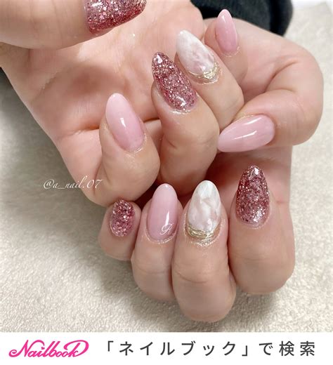 オールシーズンハンドシンプルタイダイ大理石 Salon Anailのネイルデザイン No8019857 ｜ネイルブック