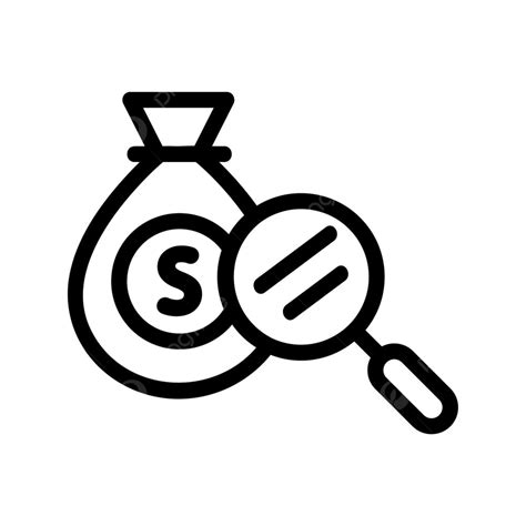 Magnifying Glass Money Vector Art Png Magnifying Money Bag Icon Vector
