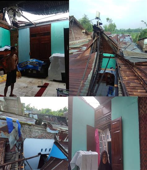 Bencana Angin Puting Beliung Di Banyumas Jawa Tengah Sejumlah Rumah