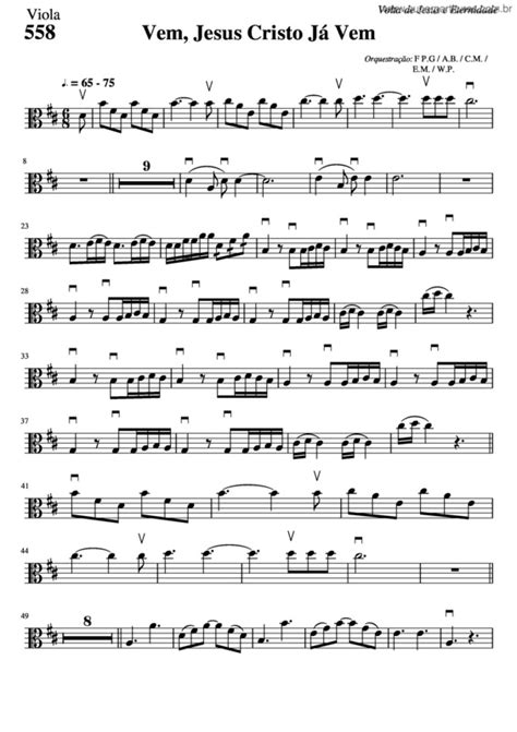 Super Partituras Vem Jesus Cristo Já Vem Abida