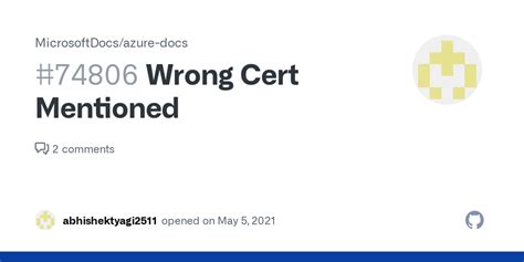 Wrong Cert Mentioned Issue Microsoftdocs Azure Docs Github