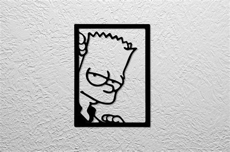 Stl Datei Bart Simpson Wandkunst 🚩 ・3d Druckbares Modell Zum