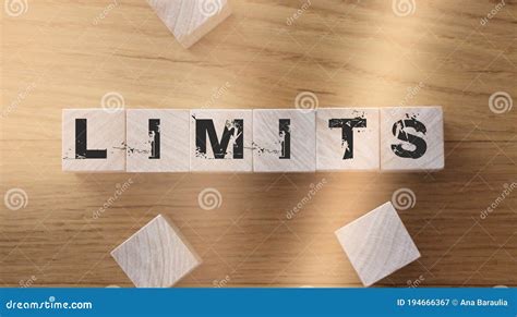 Limits Word Written In Wooden Cubes Stock Image Image Of Message Paper