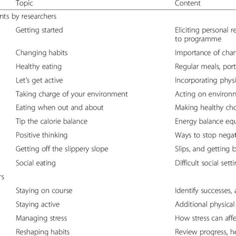 Example Treatment Fidelity Checklist Session Download Table