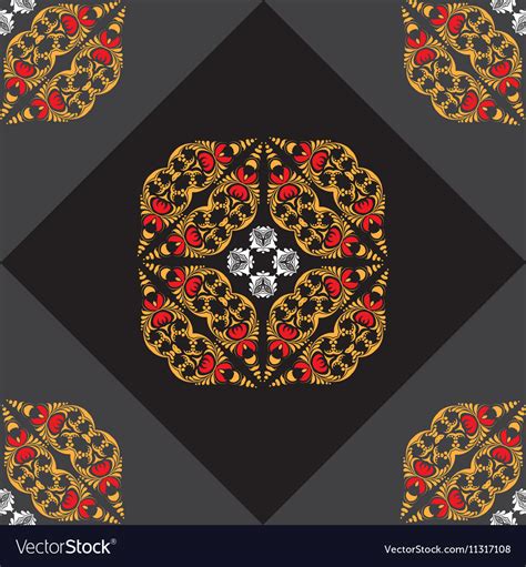 Seamless Ornament Pattern Tile Royalty Free Vector Image