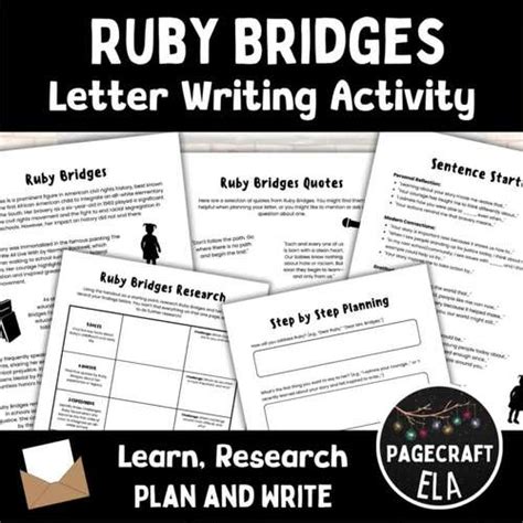 Ruby Bridges Letter Writing Activity Connect History To Social Justice