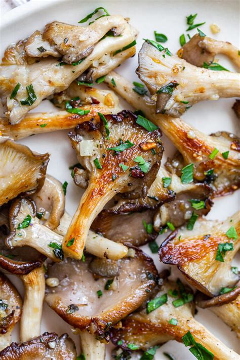 Garlic Butter Oyster Mushrooms Food With Feeling