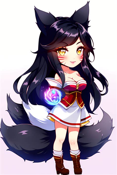 Chibi Ahri From League Of Legends By Aiartshines On Deviantart