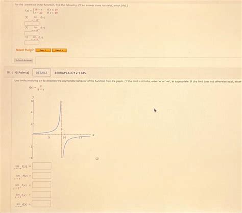 solved for the plecowse inear function find the following
