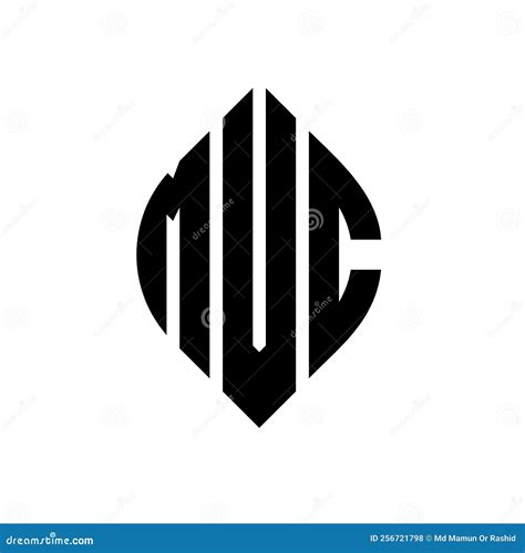 mvc circle letter logo design with circle and ellipse shape mvc