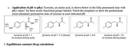 Solved C Application Of Ph Vs Pka Tyrosine An Amino Acid Is Shown