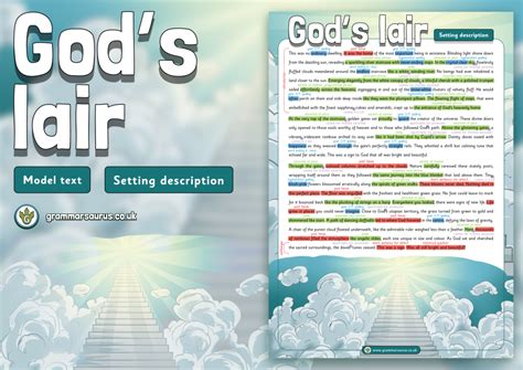 Year 4 Model Text Setting Description Gods Lair Grammarsaurus
