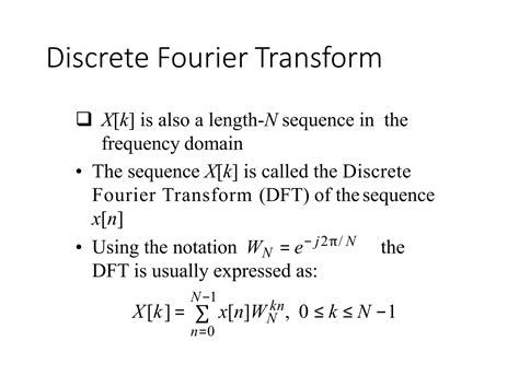 discrete fourier transform pptx technology and computing