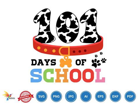 School Days Svg Days Of School Dalmatian Days Smarter Png