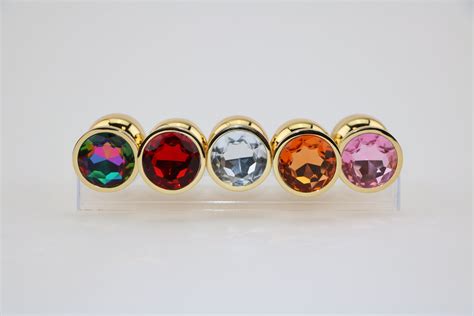 Heavy Stainless Steel Heart Shaped Jeweled Butt Plug Available In 12