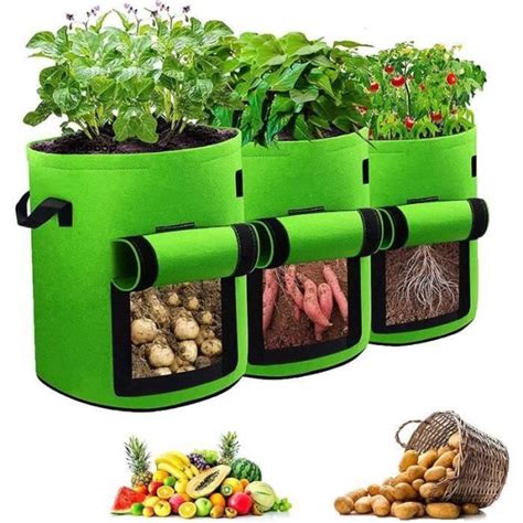 PCS Gallons Sacs de PlantationSacs de Plantation de JardinSac à Plantes en Textile Non Tissé
