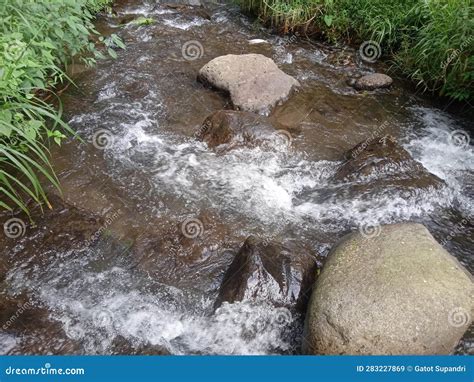 Foaming River Water Flow Down Splash Drop Of Water Stock Image Image