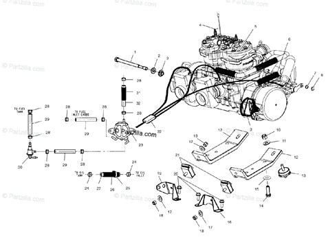Polaris Snowmobile OEM Parts Diagram For Engine Mounting S Np As Partzilla