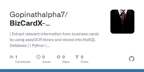 Github Gopinathalpha7 Bizcardx Extracting Business Card Data With Ocr [ Extract Relevant