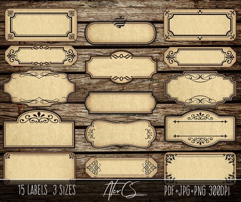 Blank Apothecary Labels