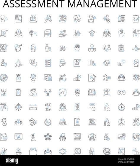 Assessment Management Outline Icons Collection Assessment Management