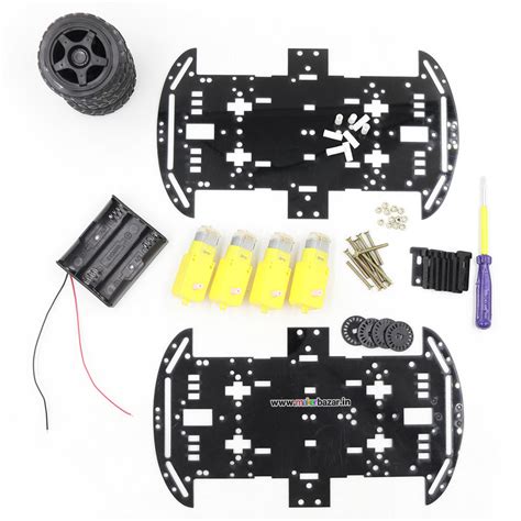 Coloured 4wd Smart Robotic Car Four Wheel Drive Kit With Acrylic Cha