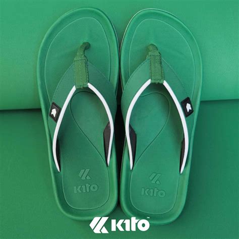 Kito Flip Flops For Men Aa118m Green Slippers