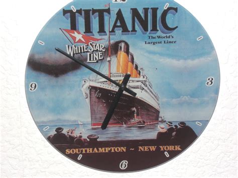 A Clock With An Image Of A Ship On It