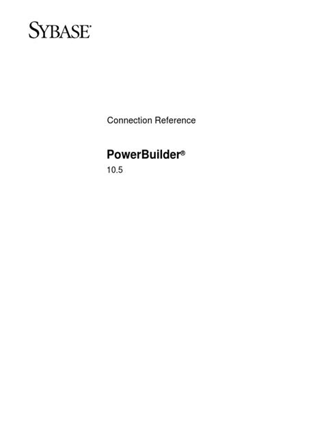 Powerbuilder Connection Reference 105 Pdf Databases Oracle Database