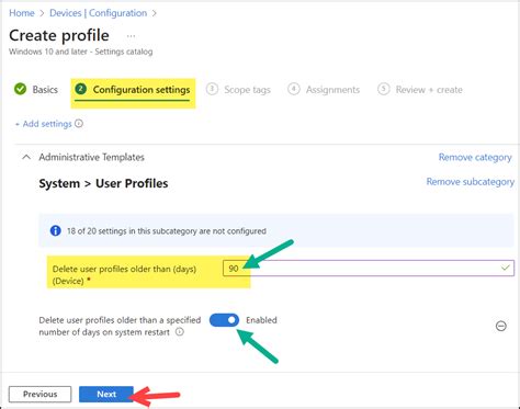 auto delete old stale user profiles using intune