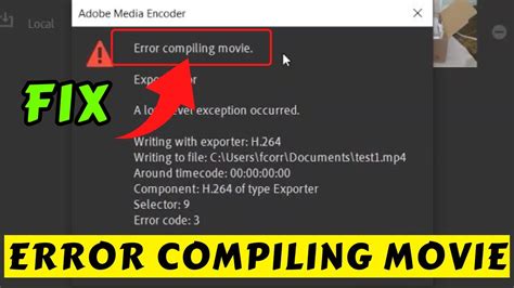 Premire Pro Error Compiling Movie Fix Youtube