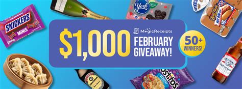1000 Magic Receipts February Giveaway The Daily Swag