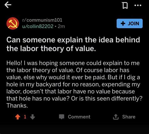 Labour Theory Of Value Robjectivism