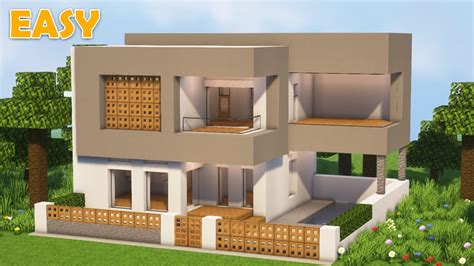 Minecraft Cara Membuat Rumah Modern Kolam Renang 30 Youtube