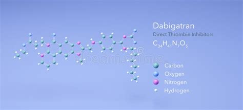Dabigatran Molecule Molecular Structures Pradaxa 3d Model