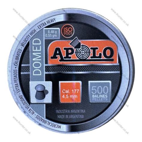 Apolo Domed 177 45mm Airgun Pellets Qty 500 L43 Ihunter