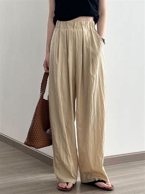 모두집 빠른출발🚀와이드팬츠 가을 나일론 와이드 핀턱 팬츠 냉장고 슬랙스 트레이닝 밴딩 바지