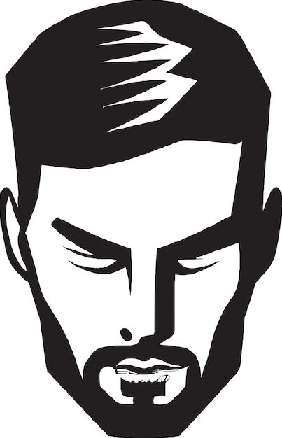 Gráfico De Vector De Diseño De Icono De Cara De Hombre Con Estilo
