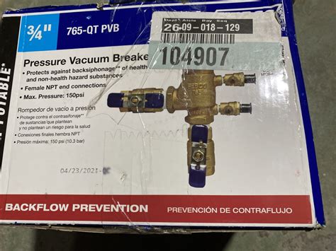 Febco Series 765 Bronze Npt Pressure Vacuum Breaker