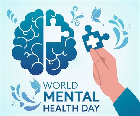 Día Mundial De La Salud Mental Vector Premium