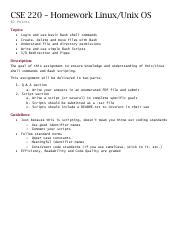 Unix Linux Shell Commands And Bash Scripting Assignment Course Hero