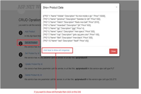 How To Create WebAPI In ASP NET MVC With C