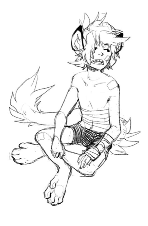 Ramdom Crack Doodle Of Muscled Dude In Apron Turne Tumbex