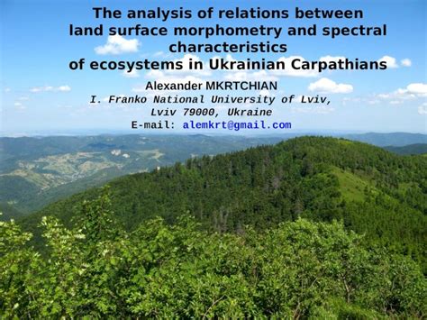 Pptx The Analysis Of Relations Between Land Surface Morphometry And