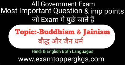 Buddhism And Jainismबौद्ध और जैन धर्मancient History Mcq Question And