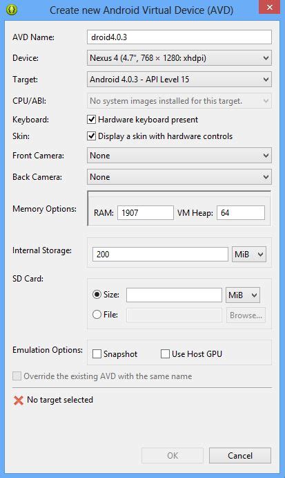 Creating Avd For Android 403 Stack Overflow
