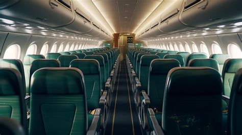 Premium Ai Image Plane Interior With Seats Generative Ai
