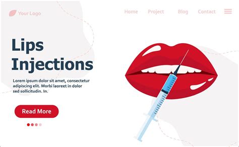 Modern Vector Illustration Of Lips Injections Lip Augmentation